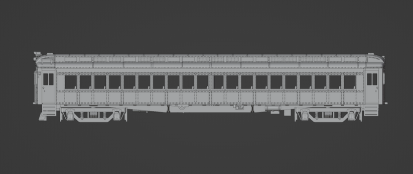 HO Scale Lackawanna MU High Roof Trailer Coach Kit – WM Models